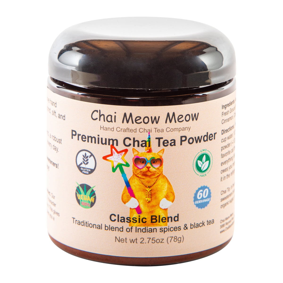 Premium Chai Tea Powder (60 Servings), from Chai Meow Meow