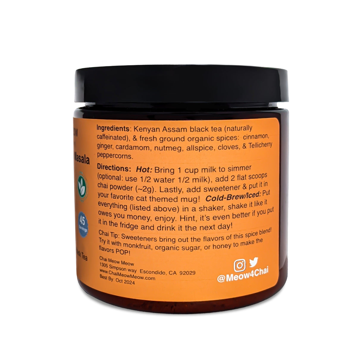 Pumpkin Spice Chai Masala Powder (45 Servings), from Chai Meow Meow